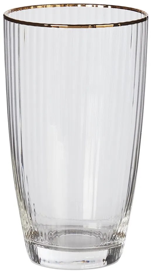 GOLDEN TWENTIES Sklenice na long drink se zlatým okrajem 500 ml