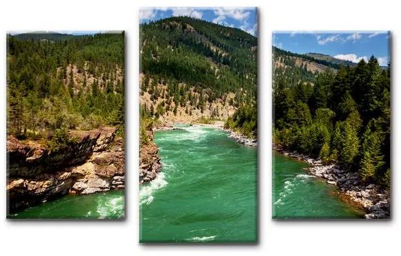 3-dílný obraz - Zelená řeka