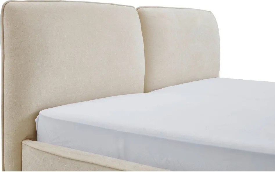 Slonovinová čalouněná dvoulůžková postel bez roštu 200x200 cm Infinity – Meise Möbel