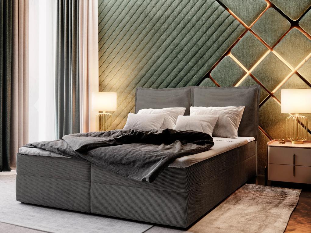 MSL Kontinentální čalouněná postel LOTO (180 x 200 cm) Barva látky: MONOLITH 02