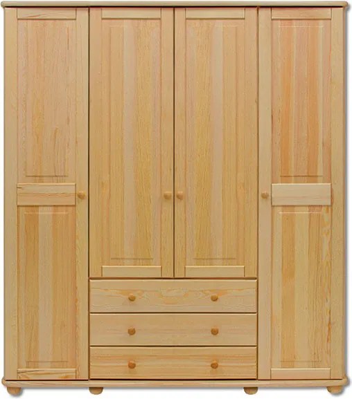 Skříň SK 129 z masivní borovice š. 165 cm (na výběr více variant)