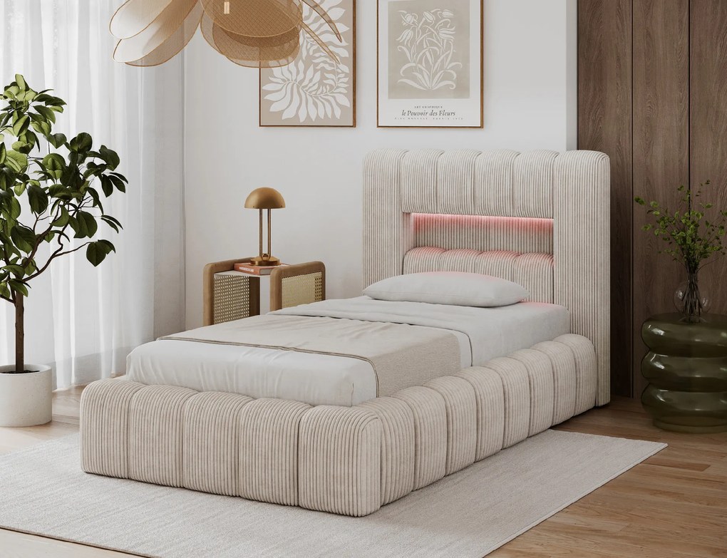 Postel Lamica 90x200 + Dřevěný rám/Standardní zdvih/kontejner