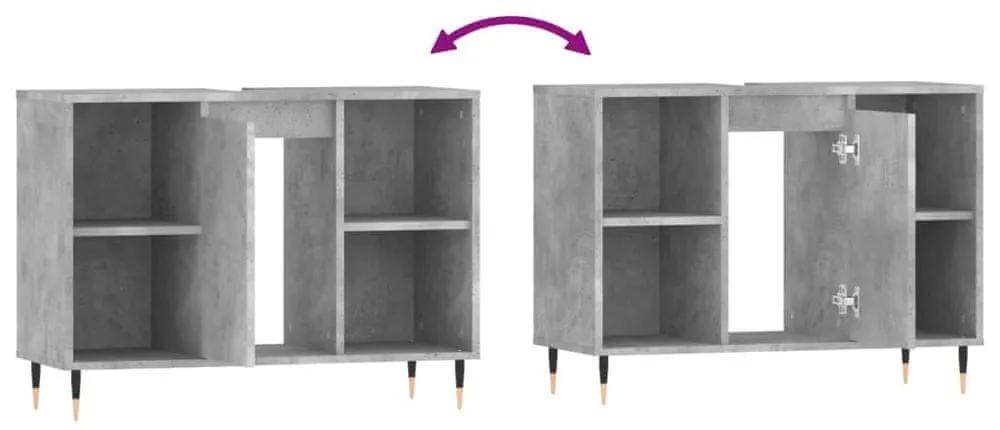 Petromila Koupelnová skříňka betonově šedá 80x33x60 cm kompozitní dřevo