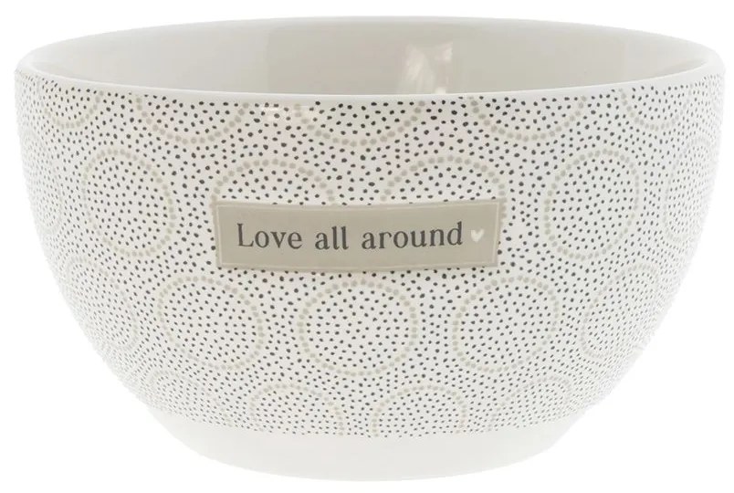 Bastion Collections Miska LOVE ALL AROUND, 13 x 7 cm