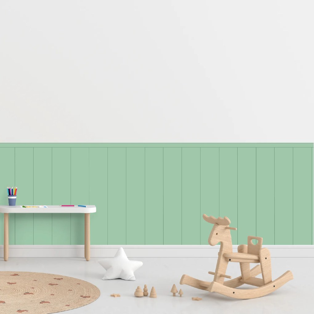 PIPPER. Textilní samolepící tapeta - Obdélník - Mátová barva Barva: Tmavá, Velikost: 80cm