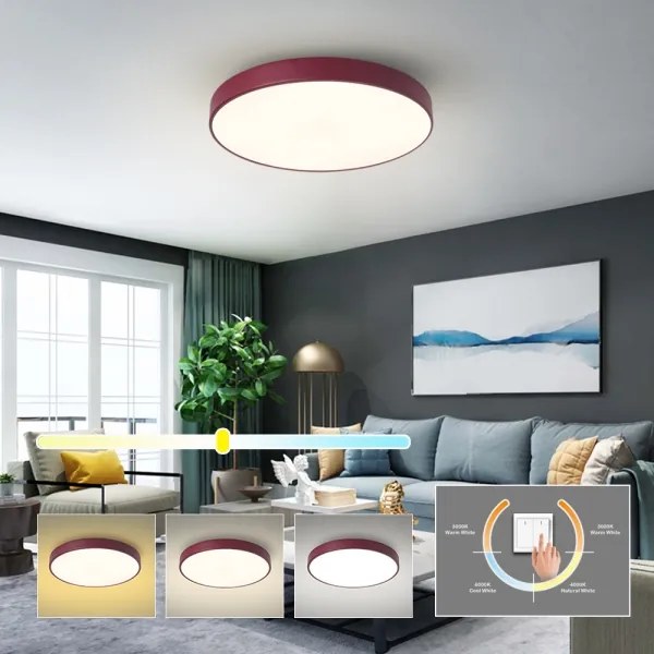 Brilagi - LED Stropní svítidlo POOL LED/60W/230V 3000/4000/6000K 50 cm burgundy