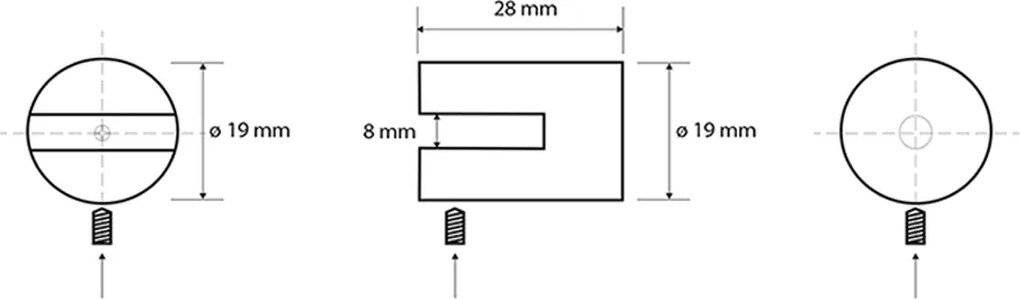 Sapho X-ROUND pár malých držáků poličky bez skla 8 mm chrom