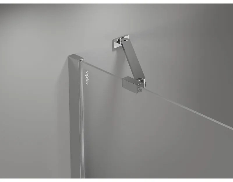 Mexen, Mexen Mist Duo výklopný sprchový kout 100 x 100 cm, průhledný, chrom - 8A4-100-100-01-00