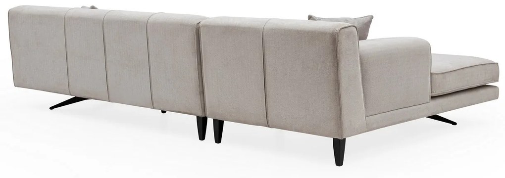 Designová rohová sedačka Caishen 308 cm béžová - levá