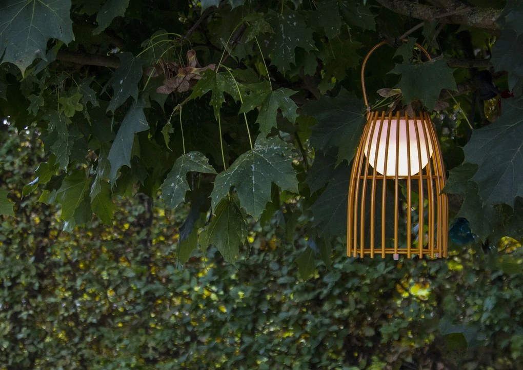 LUCIDE Fjari Brown stolní venkovní LED lampa IP44