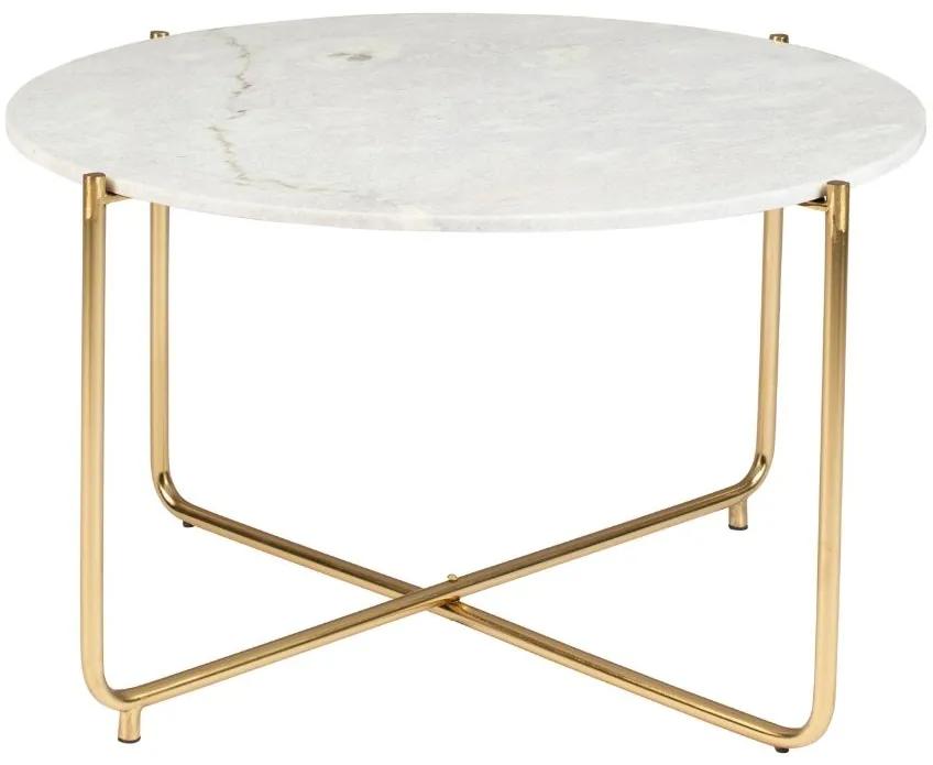 OnaDnes -20% White Label Bílý mramorový konferenční stolek WLL TIMPA 70 cm