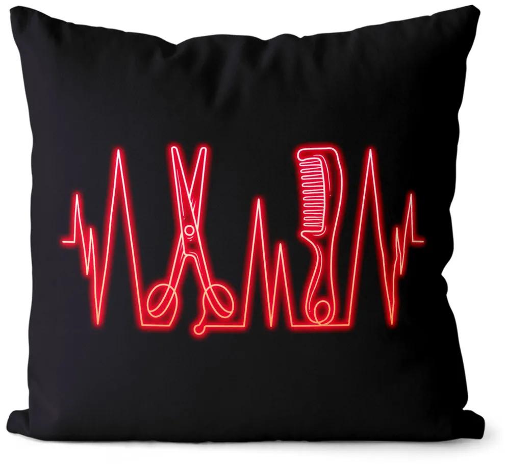 Polštář Comb heartbeat (Velikost: 40 x 40 cm)