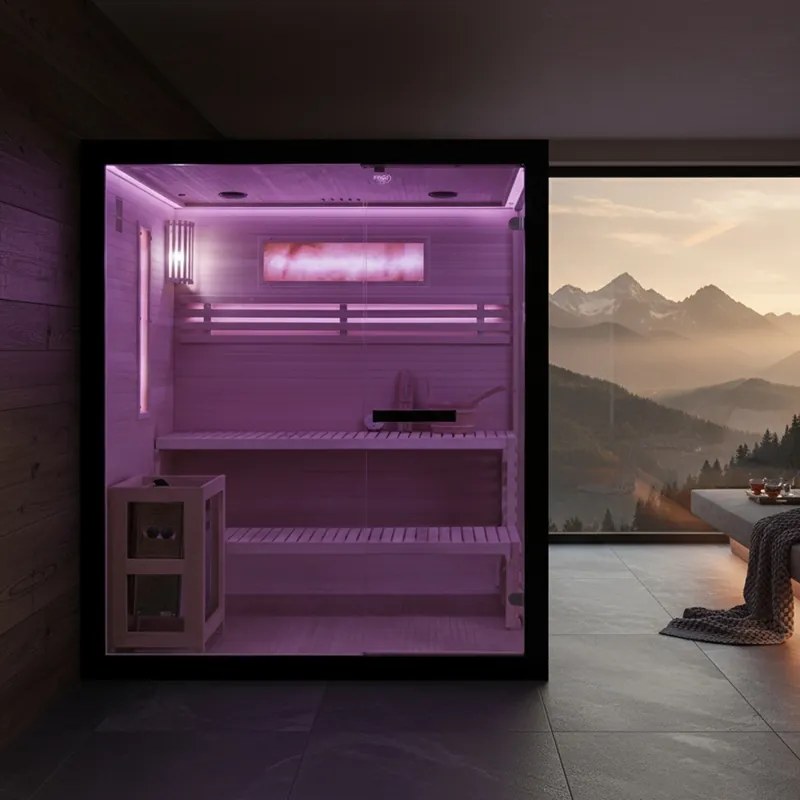 BPS-koupelny Finská sauna Relax HYD-6718 150x140, 3 osoby