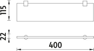 Nimco Police bez ohrádky, 40 cm BORMO černá - BRC 11091B-40-90