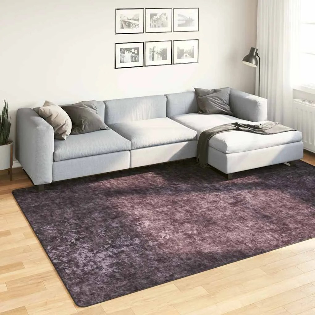 Koberec pratelný 190 x 300 cm antracitový 337956