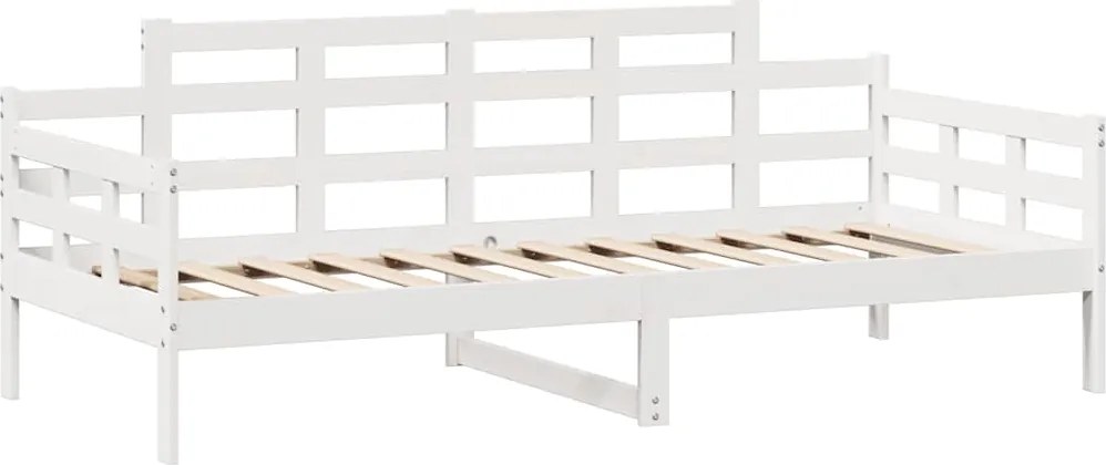 Válenda se zásuvkami bílá 90 x 200 cm masivní borovice 3302121