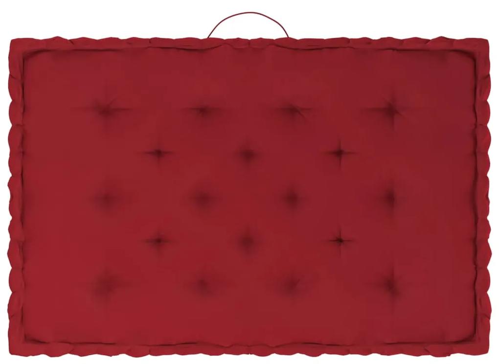 vidaXL Podušky na nábytek z palet 5 ks burgundské bavlna