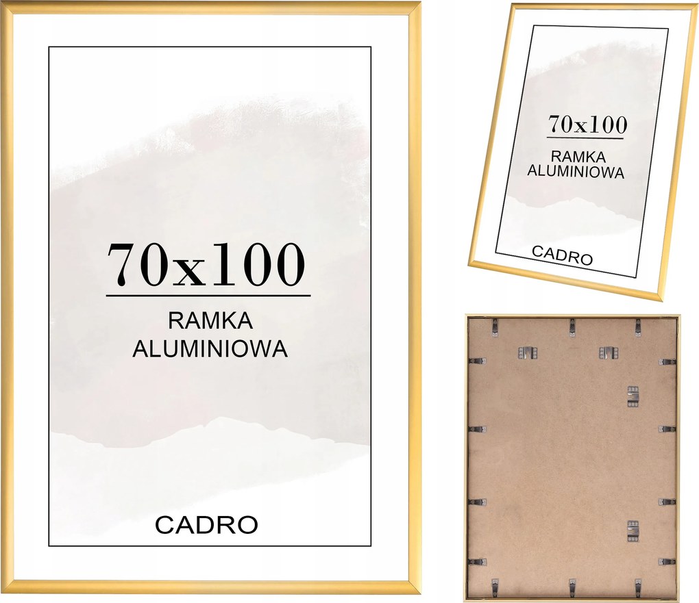 Rámeček 70x100 fotorámečky B1 zlatý hliníkový