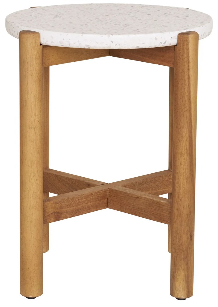 House Nordic Zahradní odkládací stolek TERRACINA ⌀37 cm bílý