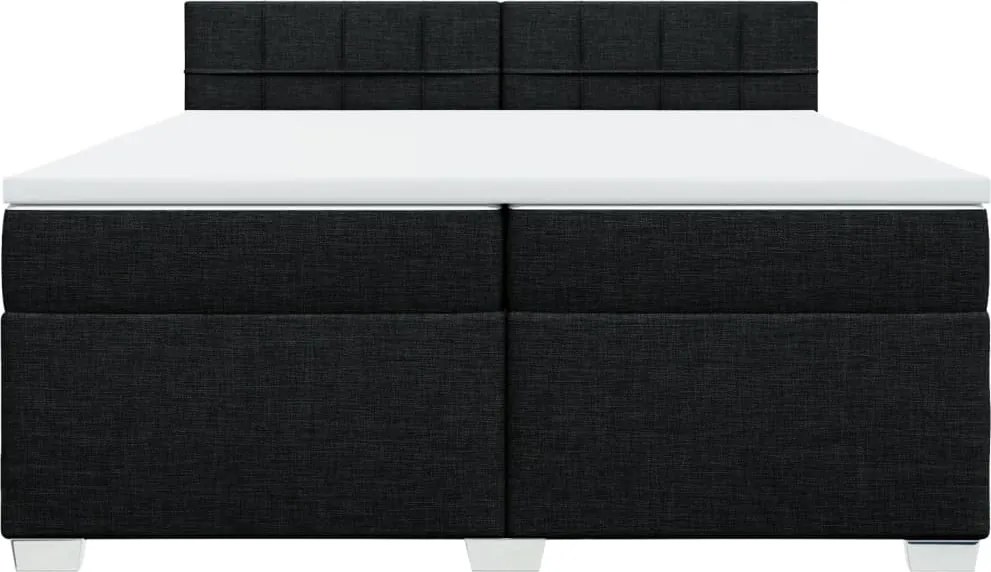 Box spring postel s matrací černá 200x200 cm textil 3285997