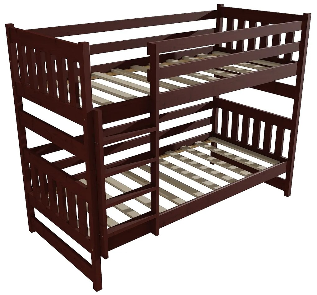Vomaks Patrová postel PP 021 Rozměr: 80 x 200 cm, Barva: bezbarvý lak, Prostor mezi lůžky: 80 cm
