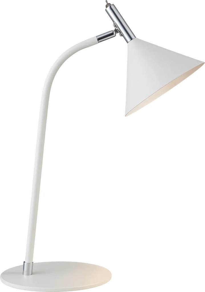 Stolní lampa Nysø bílá, stříbrná