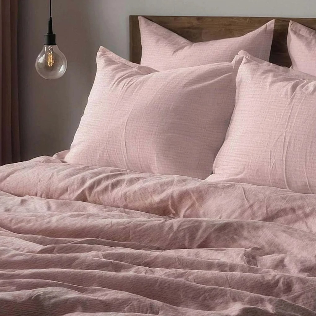 Mušelínové prodloužené povlečení Old rosa Velikost: 140 x 220 + 70 x 90