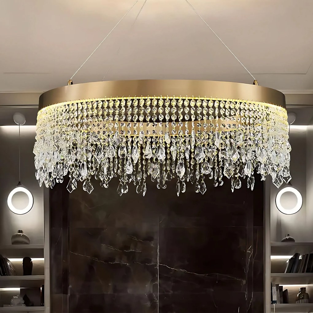 Toolight Toolight, LED stropní osvětlení 60cm, 24W, 4000K, APP1731-1CP, zlatá, OSW-04342