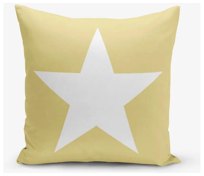 Žlutý povlak na polštář Minimalist Cushion Covers Stars, 45 x 45 cm