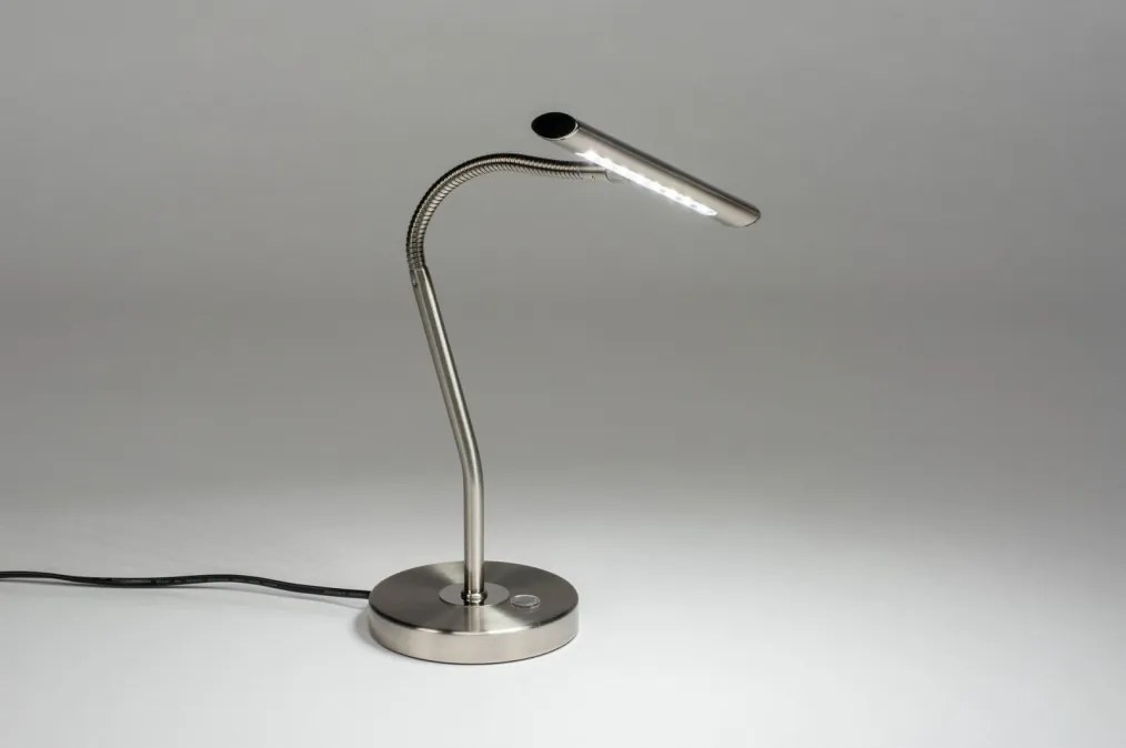Stolní designová LED lampa Bank Retro Silver