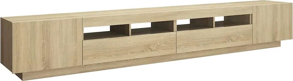 TV skříňka s LED osvětlením dub sonoma 260 x 35 x 40 cm 3081918