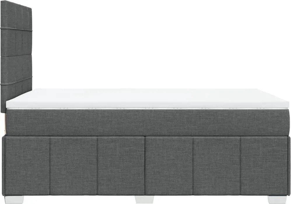 Box spring postel s matrací tmavě šedá 120x190 cm textil 3291608