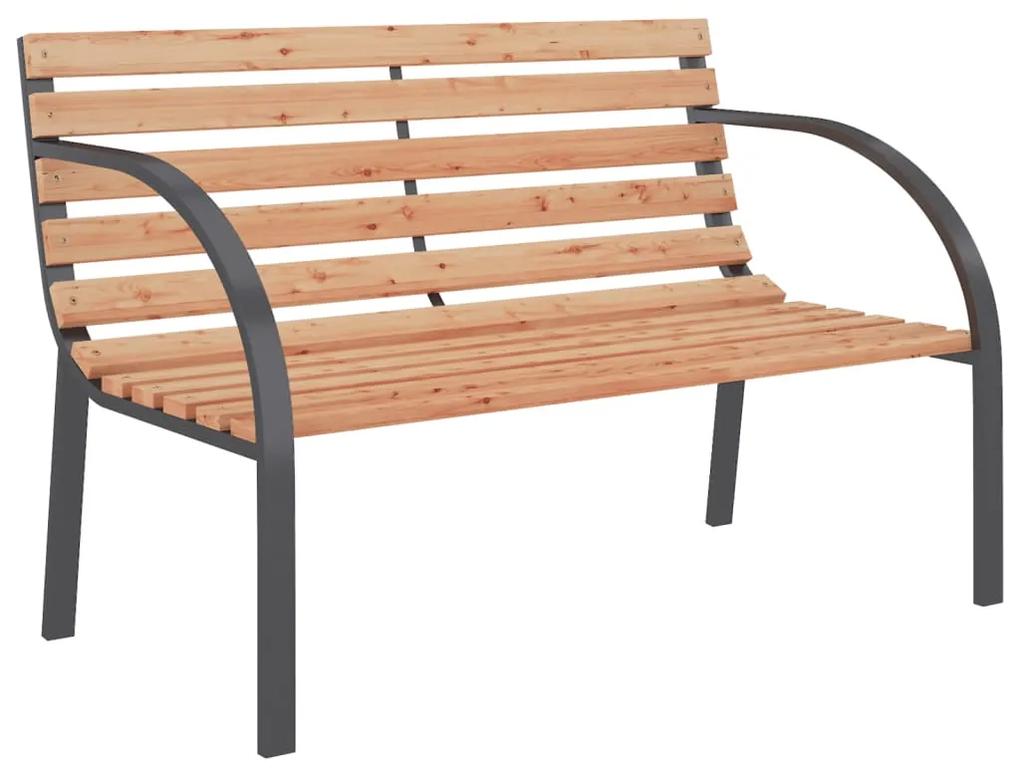 vidaXL Zahradní lavice 120 cm dřevo a železo