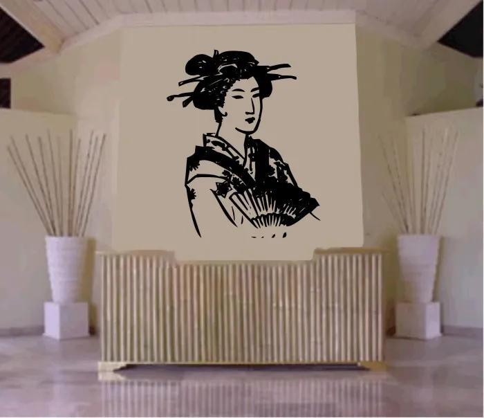 Samolepka na zeď Svůdná geisha