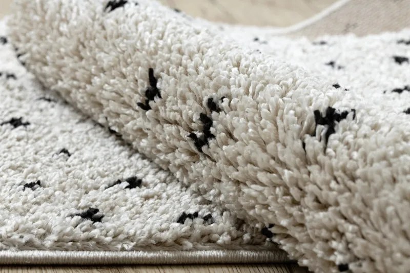 Dywany Łuszczów, Běhoun Berber Syla B752 dots cream, 60x300, bílá, kuchyně