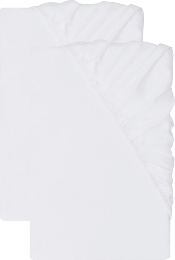 Livarno® Sada saténových napínacích prostěradel, 90-100 x 200 cm, 2dílná, bílá
