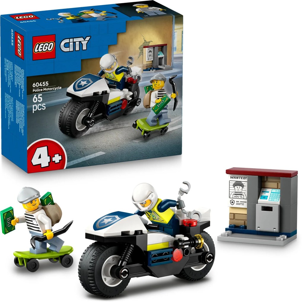 Lego city 60455 honička na policejní motorce 5702017812458