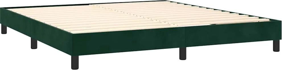 Rám postele s boxspringem tmavě zelená 160 x 200 cm samet 3120781