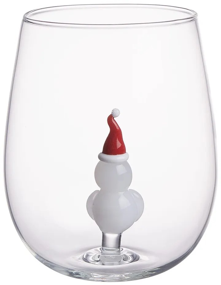 MERRY & JOY Sklenice sněhulák 450 ml
