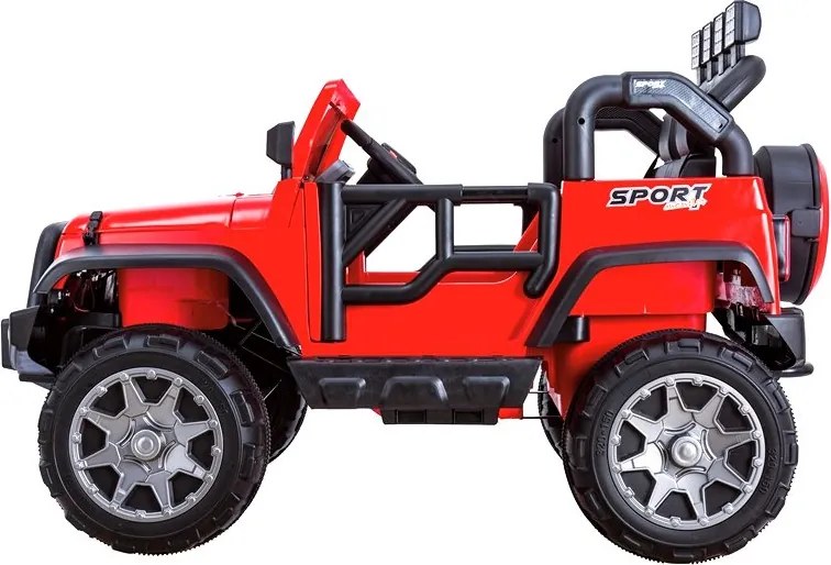LEAN CARS Elektrické autíčko Jeep HP012 červené