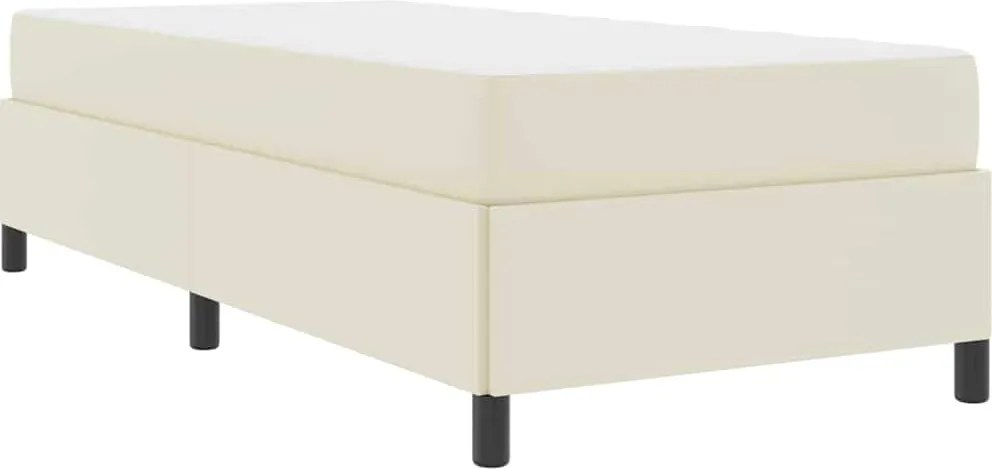 Rám postele s matrací Krémová 80 x 200 cm textil 3398971