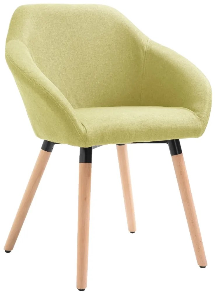283454 vidaXL Jídelní židle zelená textil