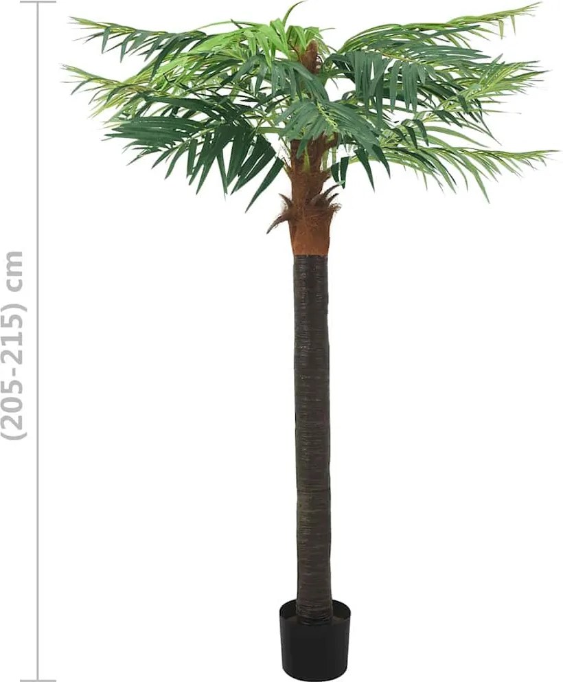 Umělý datlovník kanárský s květináčem 215 cm zelený 336310
