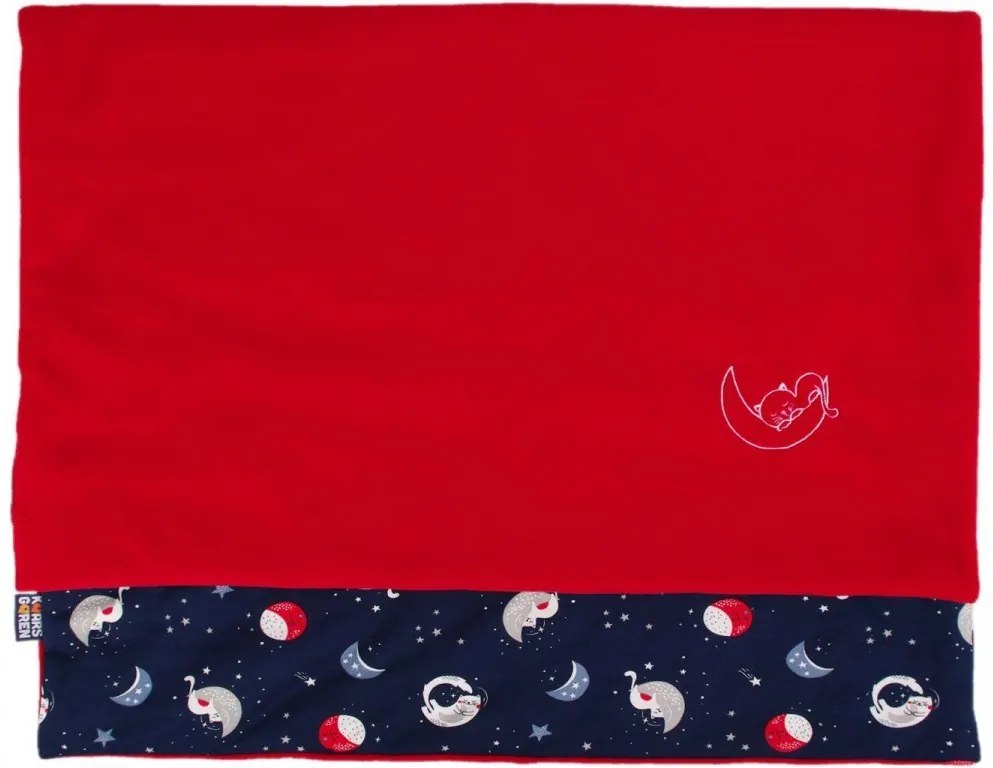 Kaarsgaren Zateplená dětská deka 70x100 cm červená kočičky