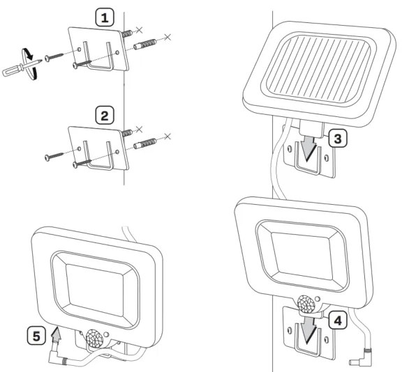 LED Solární reflektor se senzorem DUO LED/1W/3,7V 1200 mAh IP44