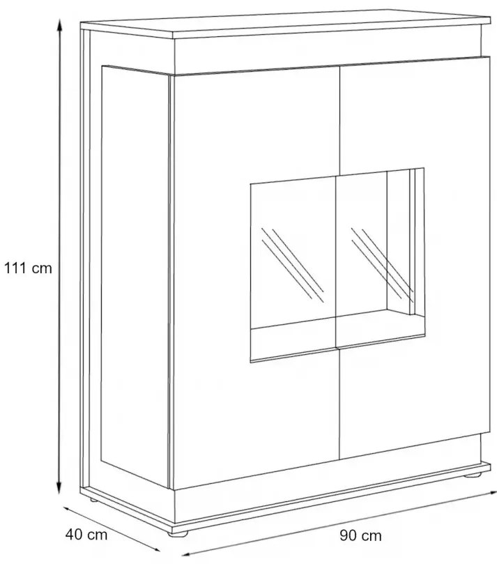 Obývací stěna Velaris, dub šedá