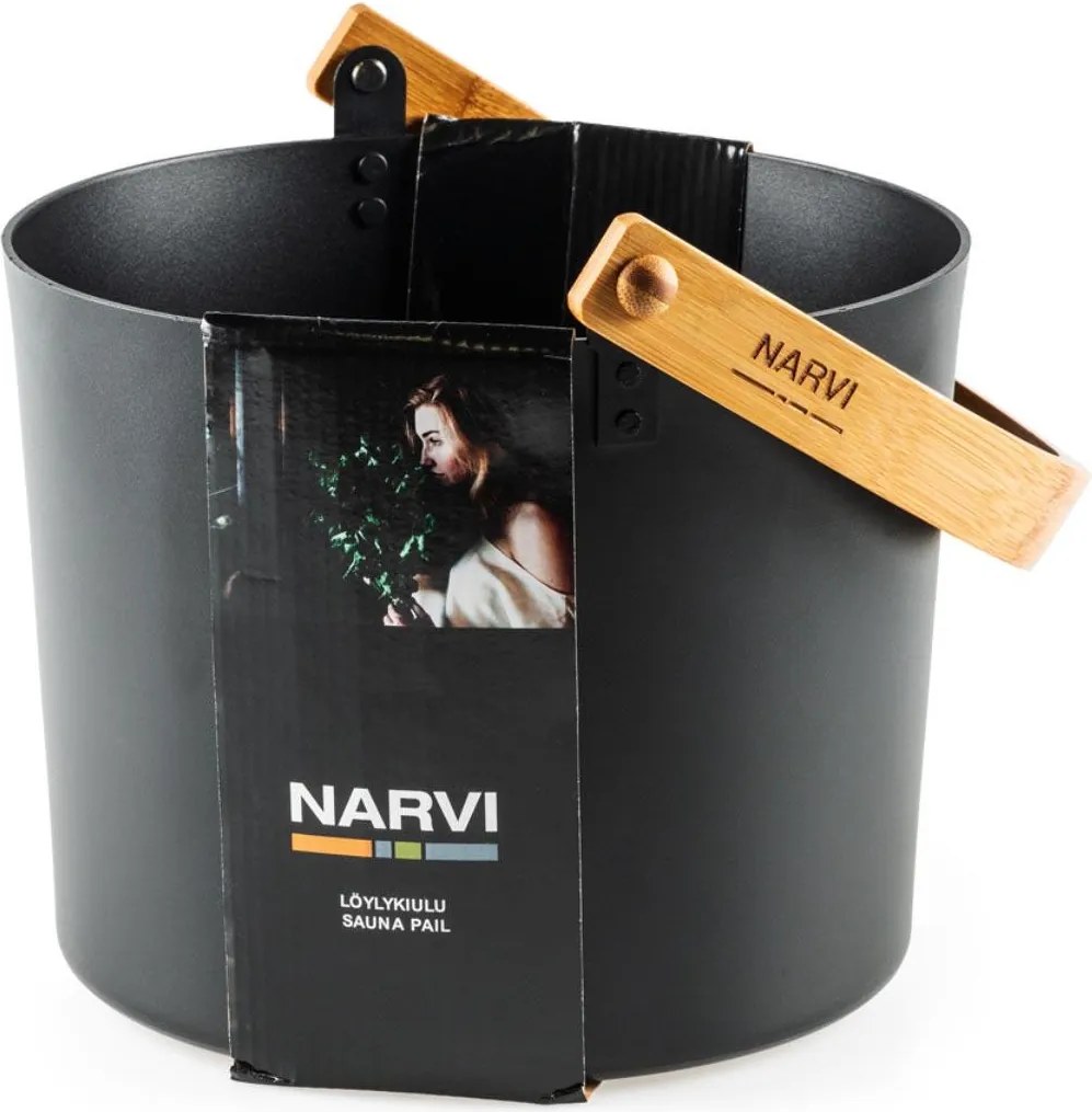 Narvi Black vědro hliníkové černé 6,5L