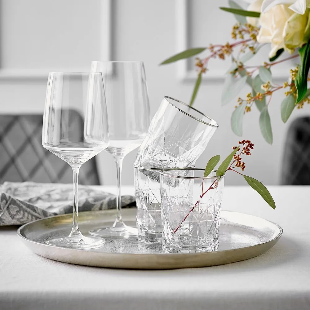 UPSCALE Sklenice na vodu 345 ml - stříbrná
