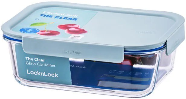 Locknlock "clear" obdélníková dóza 2 l mint