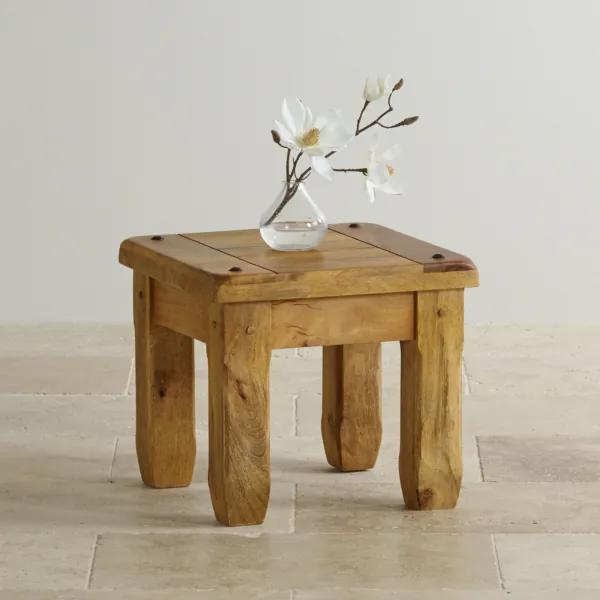 Indický nábytek - Odkládací stolek Devi 45x40x45 z mangového dřeva Mango natural